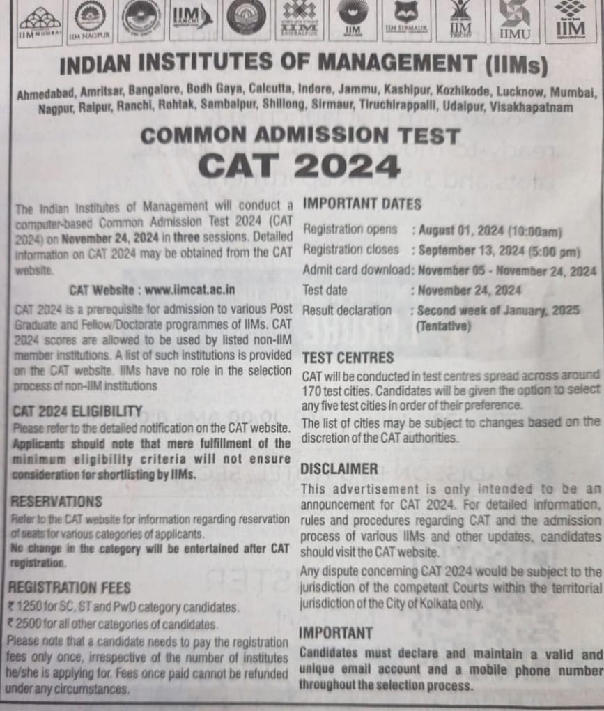 CAT 2024 Notification Released: Check Your Eligibility...